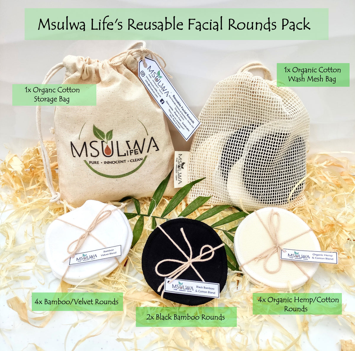Msulwa Life's Reusable Facial Rounds